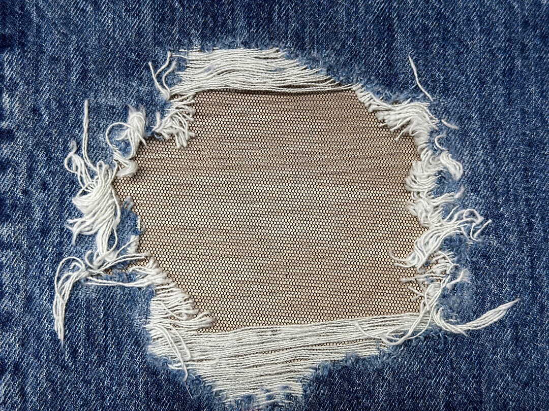 Fishnet Lace Patches for Denim Holes Black Peek a Boo Patch Hole ...