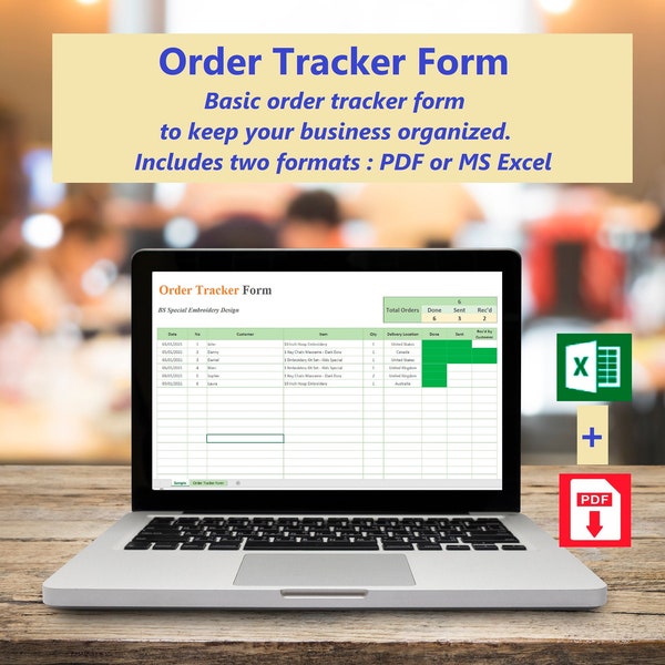 Order Tracking Spreadsheet Excel - Etsy