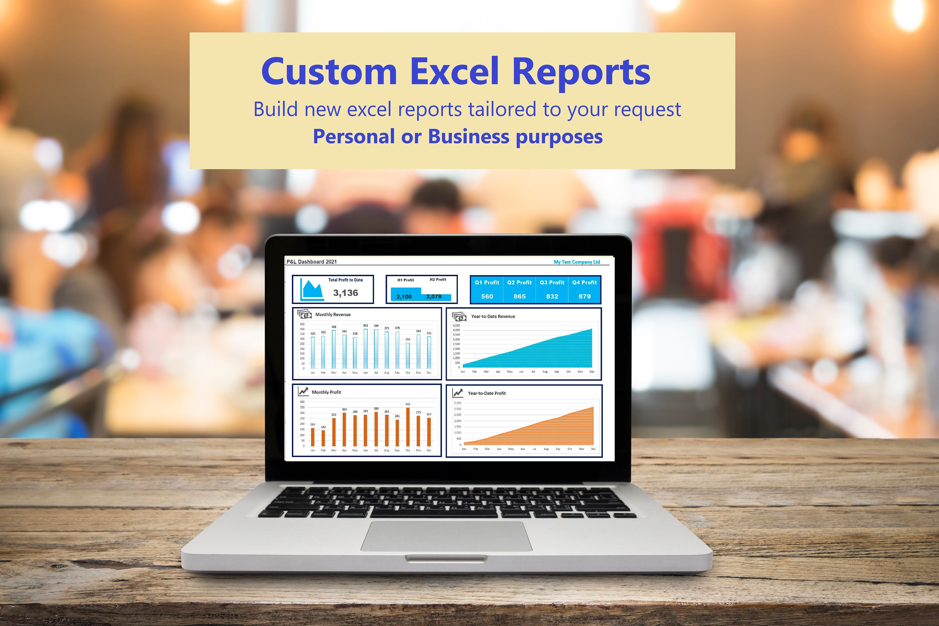 Custom Excel Report Preparation for Personal or Business Dashboards ...