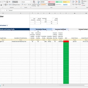 Contract Management Tracker excel Manage Your Business/vendor Contracts ...