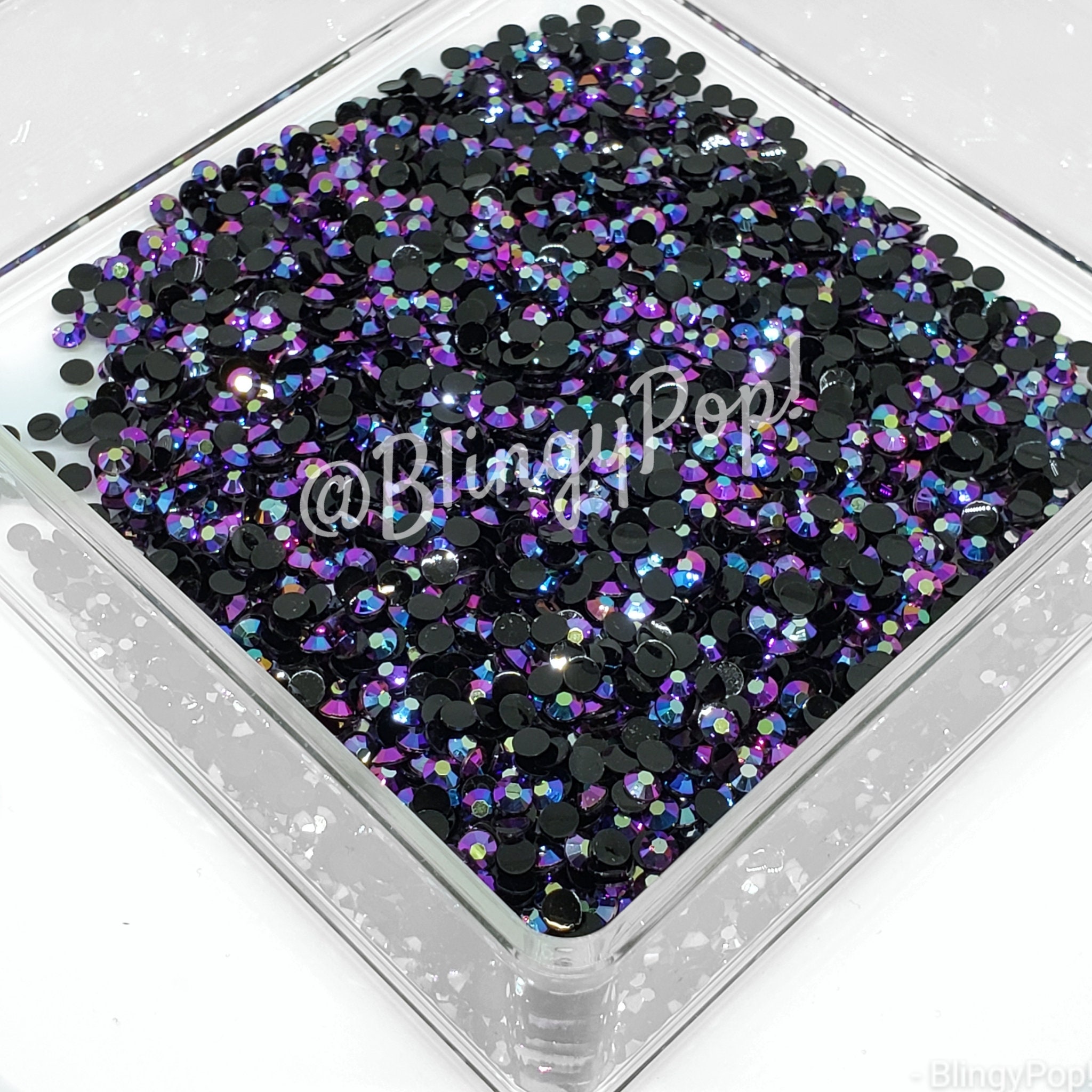 Midnight Purple Sparkle AB Jelly Rhinestone 3mm 4mm 5mm - Etsy
