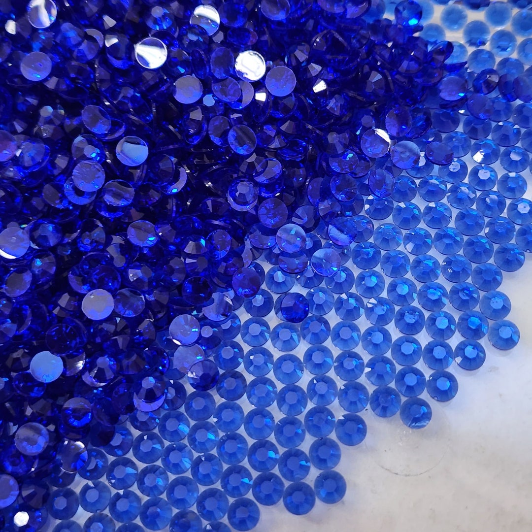 Velvet Blue - Pop of Color Transparent Non-hot Fix Resin Rhinestones ...