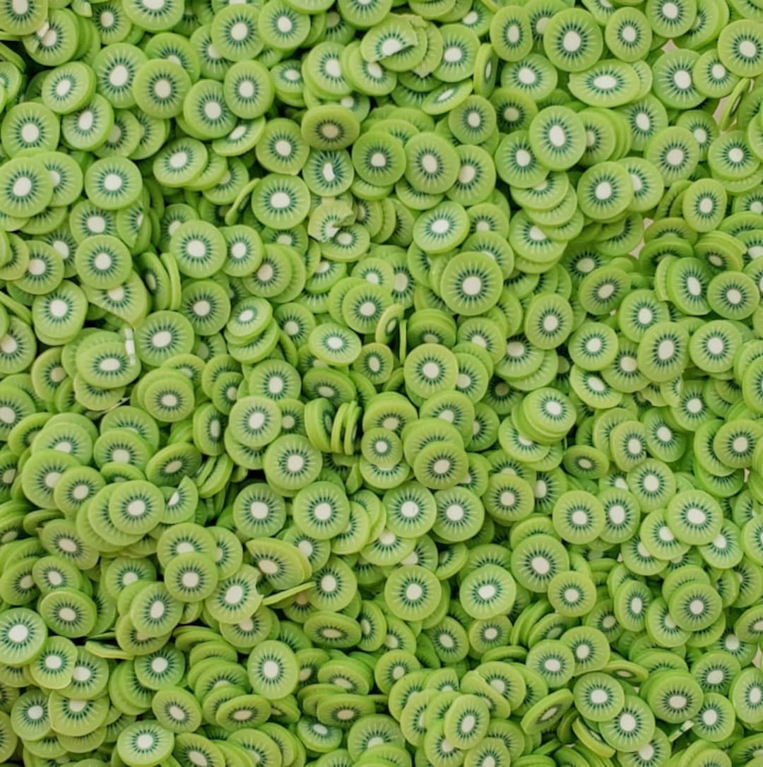 Kiwi Slices -5mm- 30-60 Grams - Polymer Clay - Fake Fruit Sprinkles ...