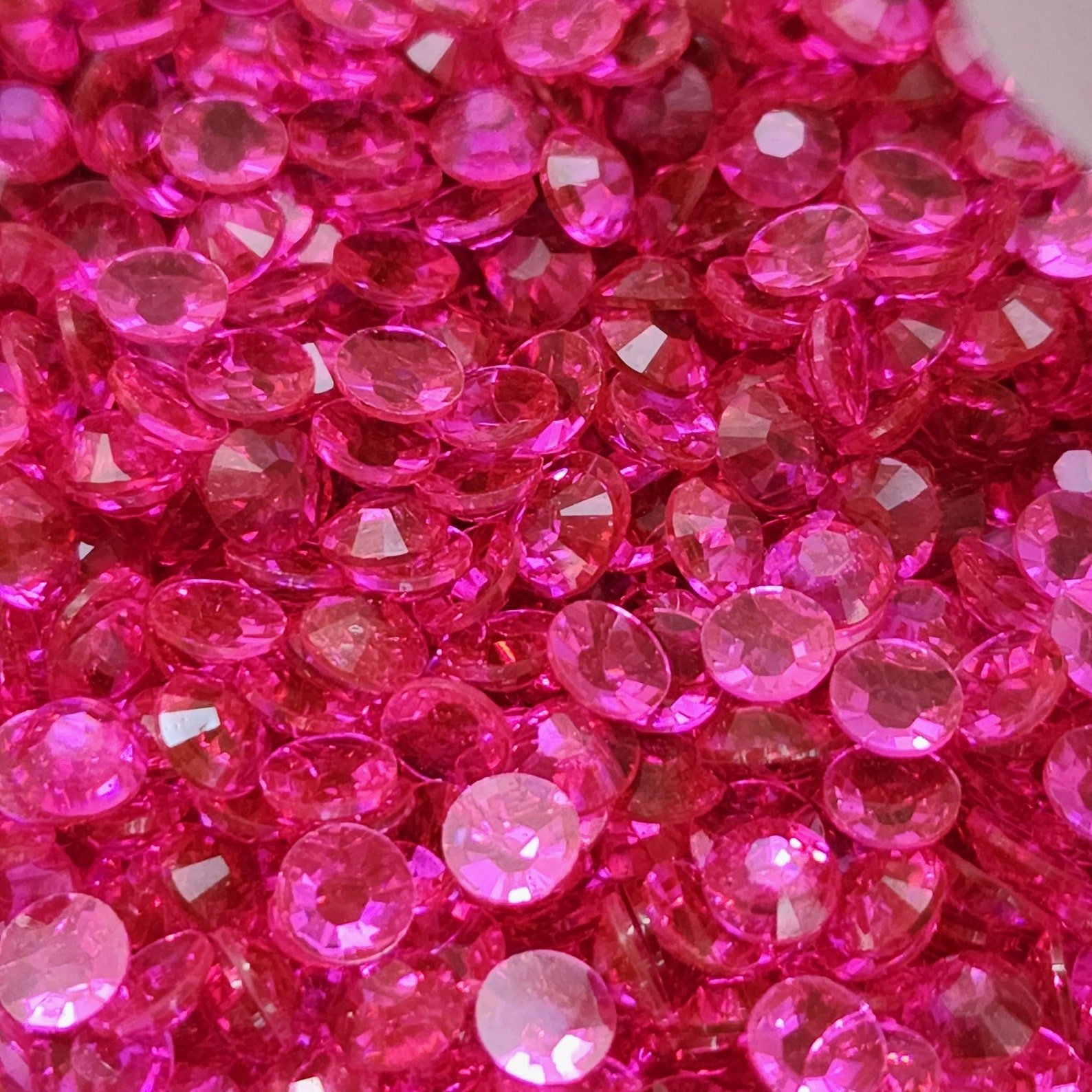 Mambo Pink - Pop of Color Transparent Non-hot Fix Resin Rhinestones ...