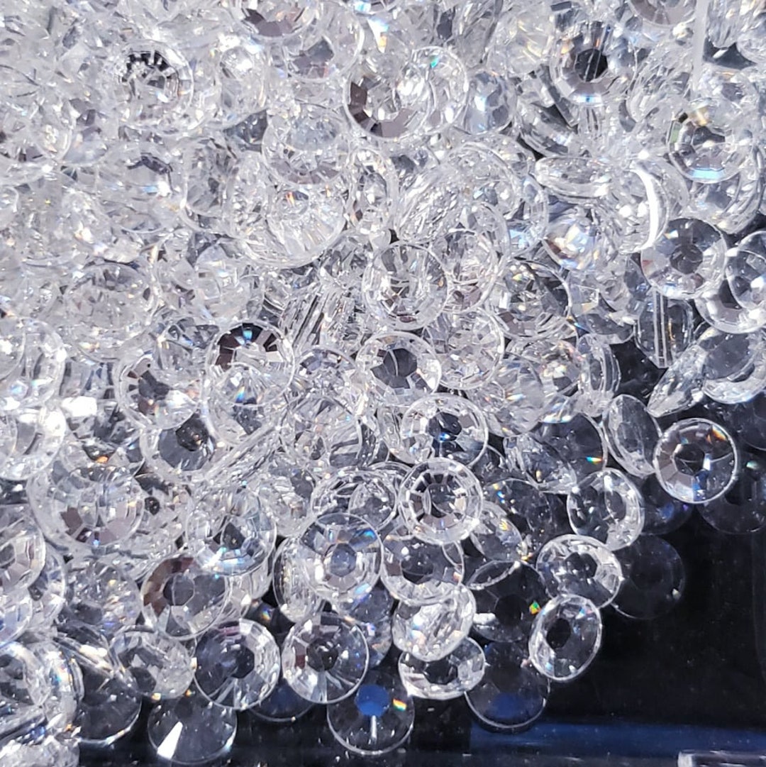 Clear Transparent Non-hot Fix Resin Rhinestones - Flat Back - 1000 Pcs ...