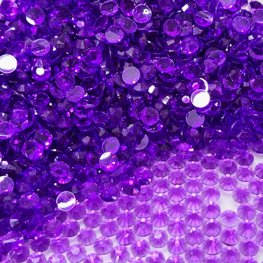 Majestic Violet Pop of Color Transparent Non-hot Fix Resin Rhinestones ...