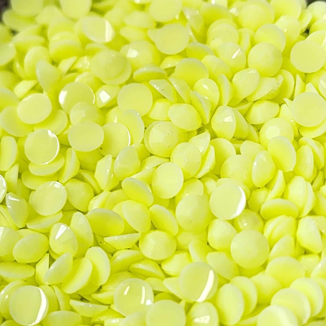 Lemon Drop Macaroon Opaque Jelly Resin Flat Back Rhinestones - No AB ...