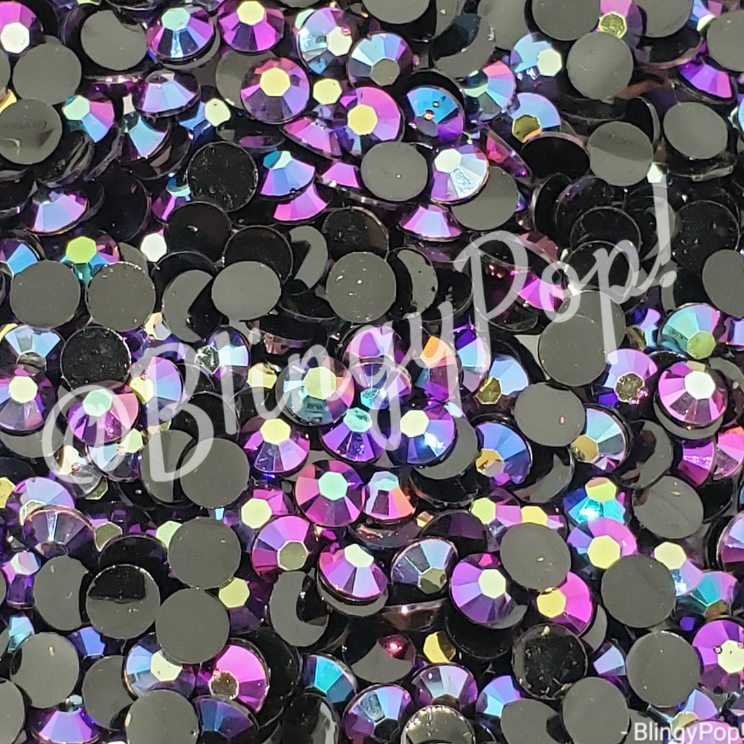 Midnight Purple Sparkle AB Jelly Rhinestone - 3mm, 4mm, 5mm, 6mm ...