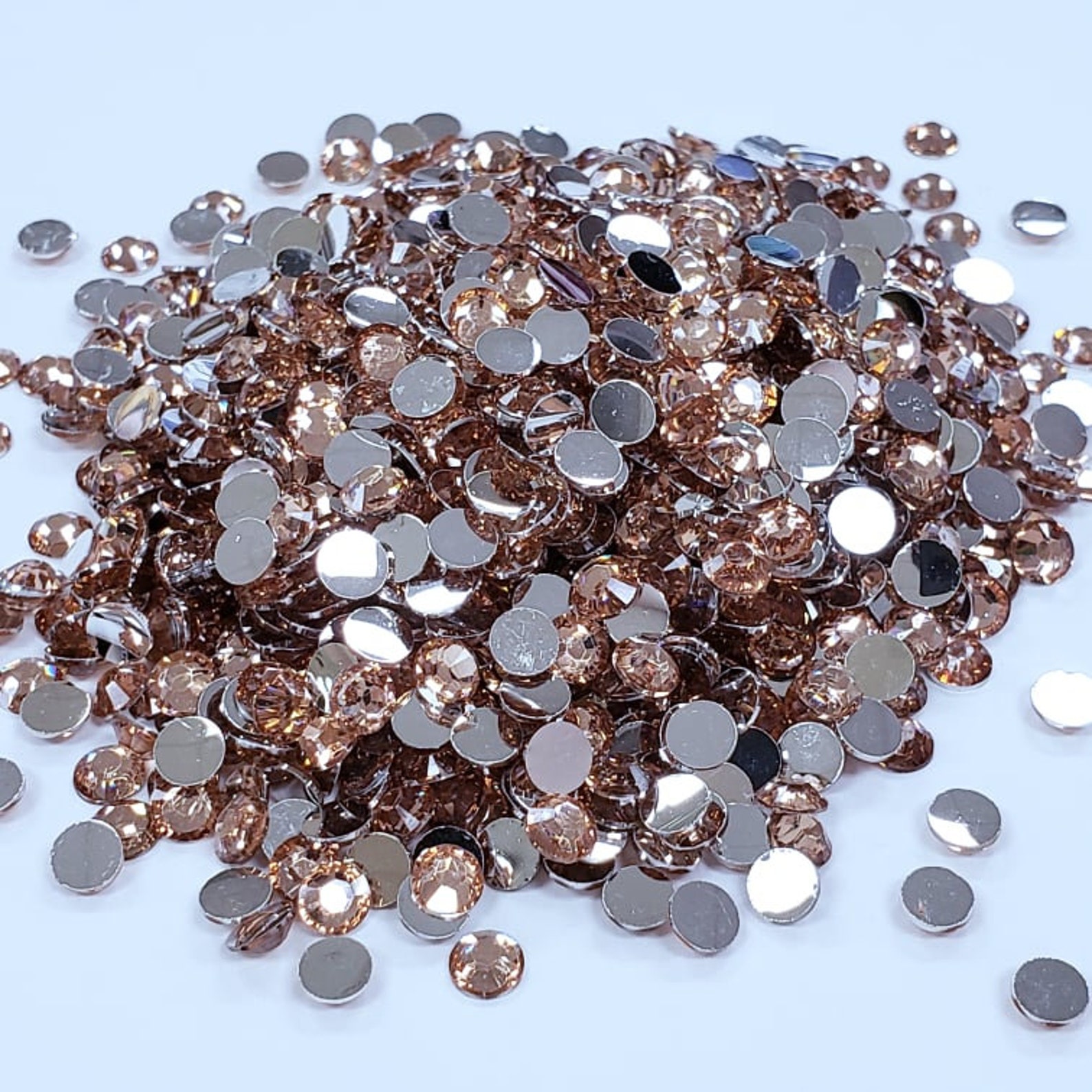 Champagne - Silverback Non-hot Fix Resin Rhinestones - Flat Back ...