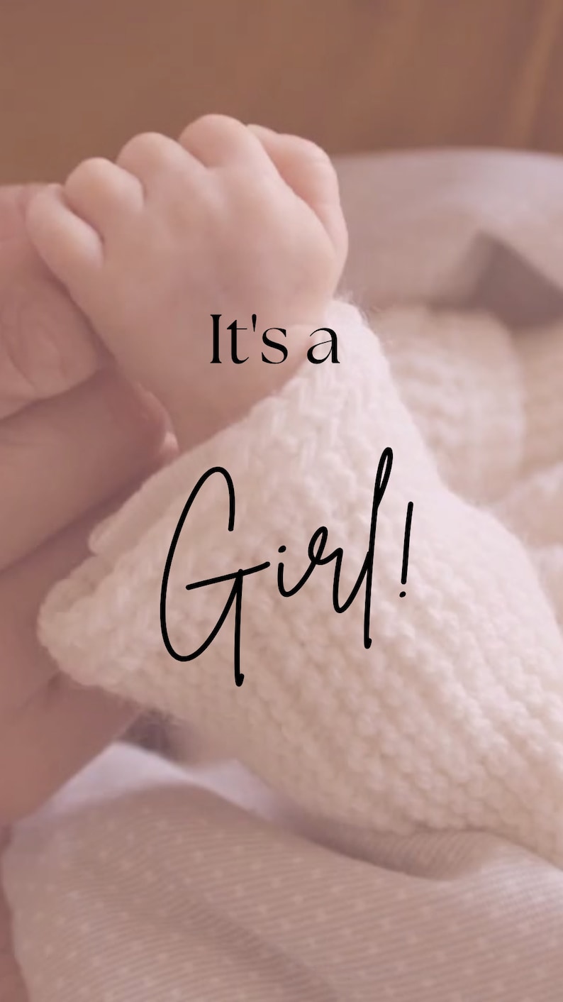 INSTANT GIRL Gender Reveal Video Surprise Pregnancy Reveal - Etsy