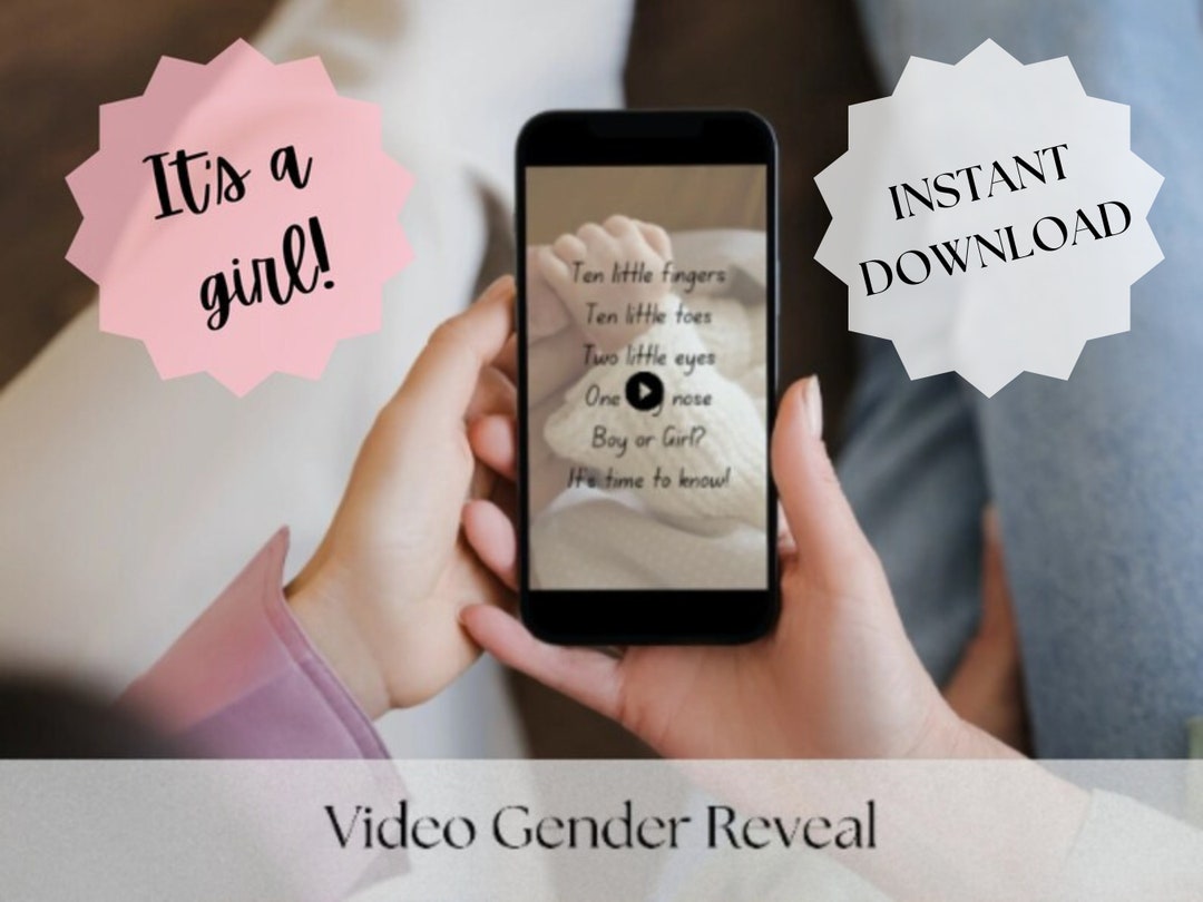 INSTANT GIRL Gender Reveal Video Surprise Pregnancy Reveal - Etsy