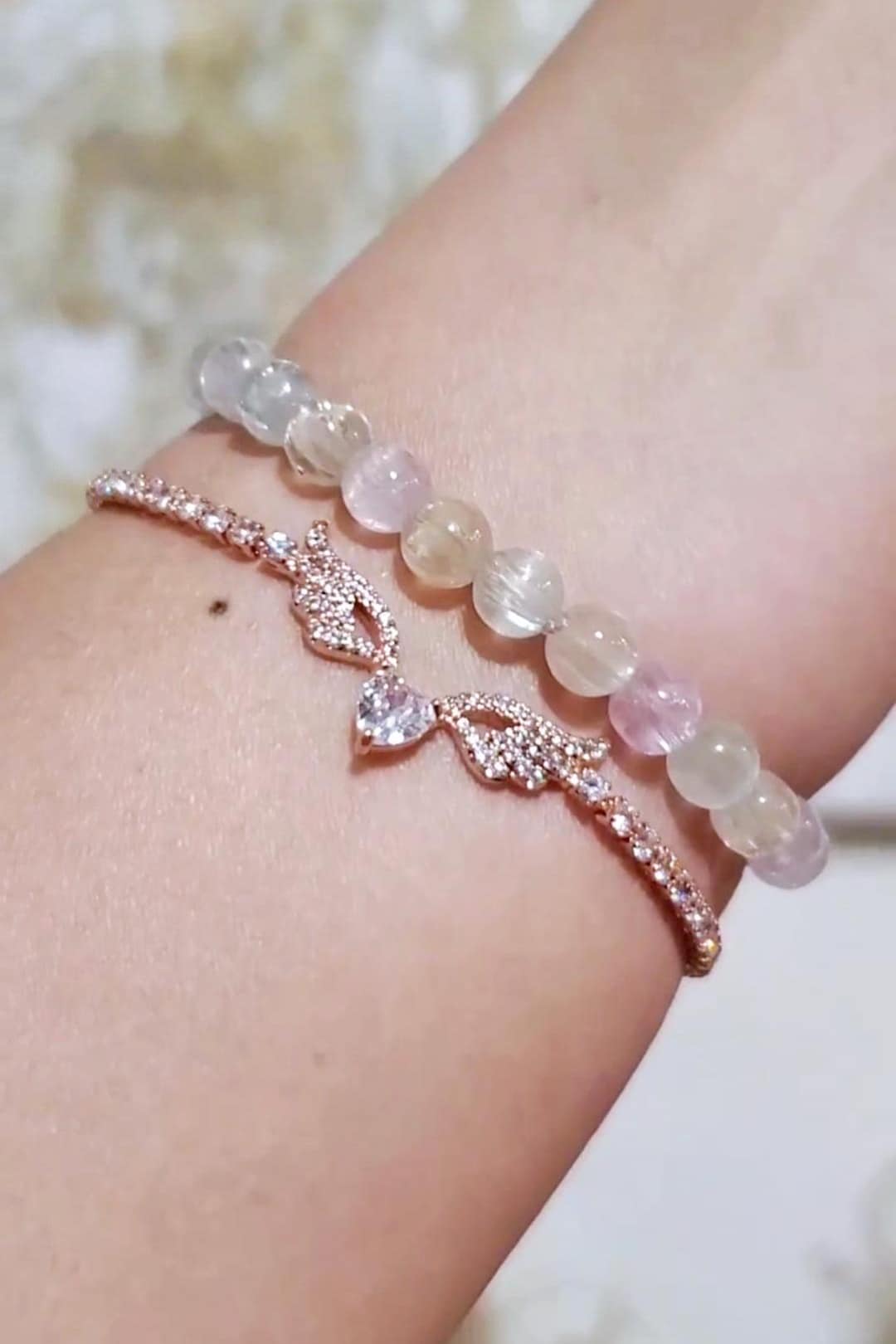 Ultra HQ Ice Kunzite Spodumene Hiddenite Stretch Bracelet - Etsy