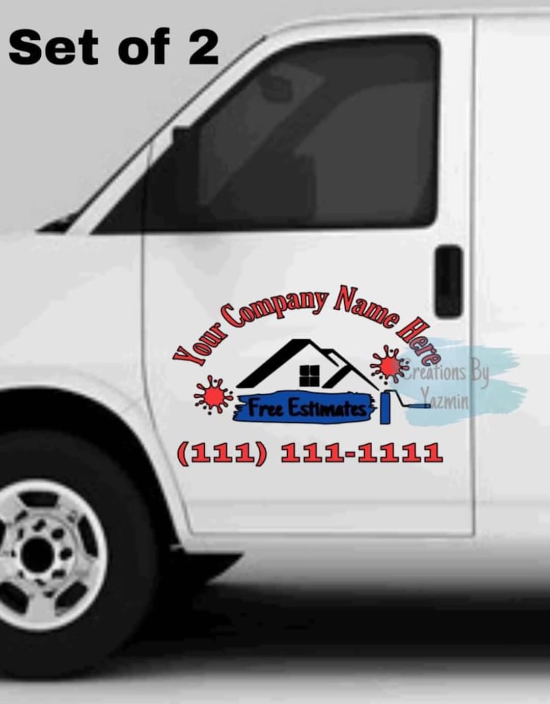 Painting Company Decal, Custom Van Lettering, Painting Services Decal ...