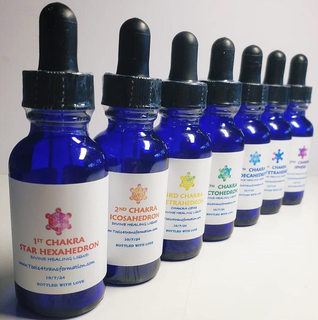 CHAKRA SACRED GEOMETRY Vibrational Essences / Divine Healing Liquids - Etsy