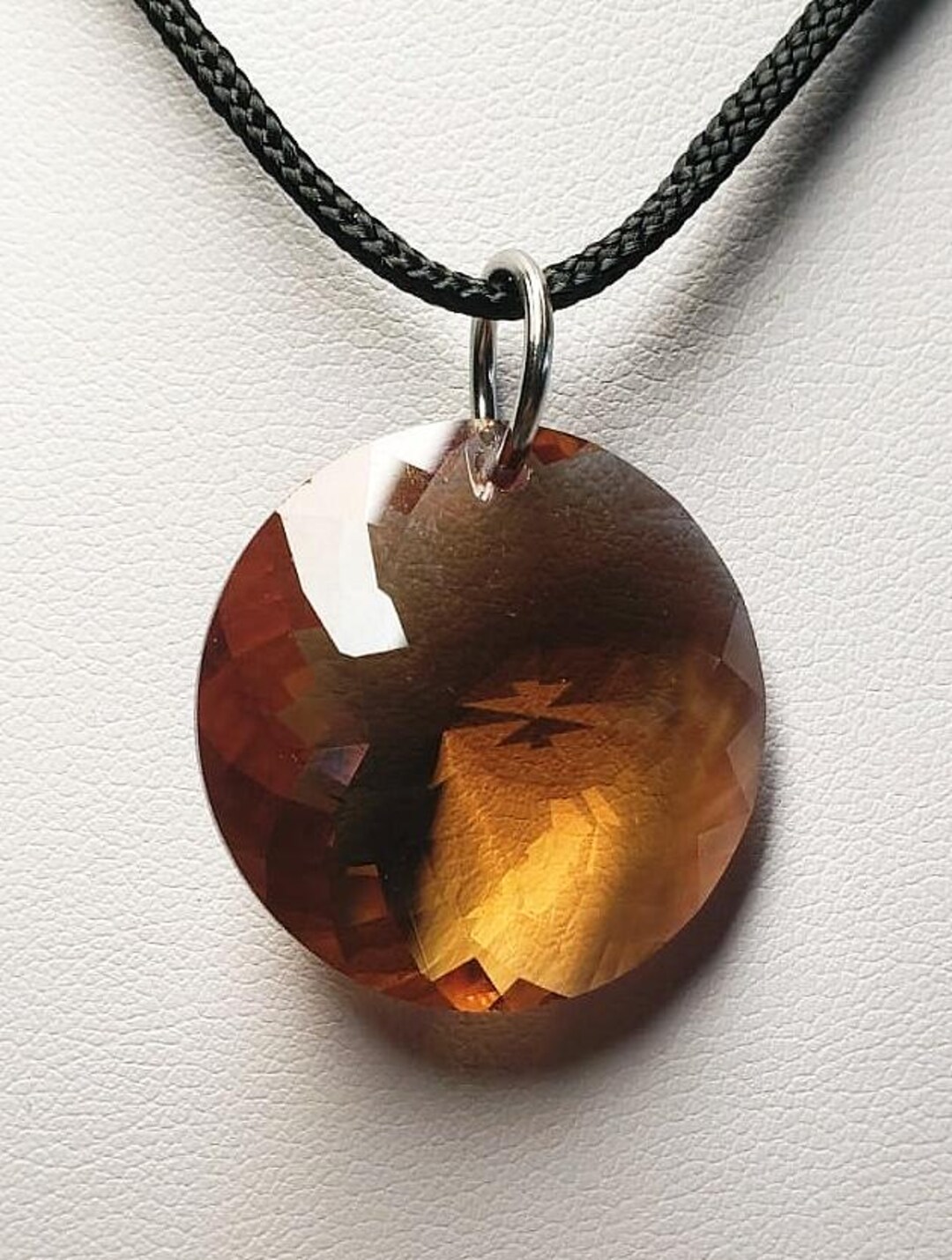 Andara Crystal Sacred Geometry Pendant Sphere Honey Brown Color Change ...