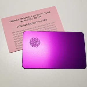 EIP Positive Energy Purple Plate Small Original Tesla - Positive Energy ...
