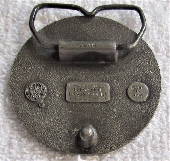 Vintage Bergamot Brass Works EAGLE Belt Buckle - Gem