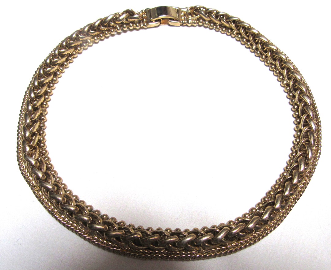 Vintage Choker Necklace Intricate Heavy Exceptional Cleopatra Style - Etsy