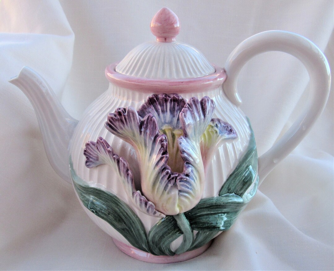 Vintage Teapot IRIS Fitz and Floyd - Etsy