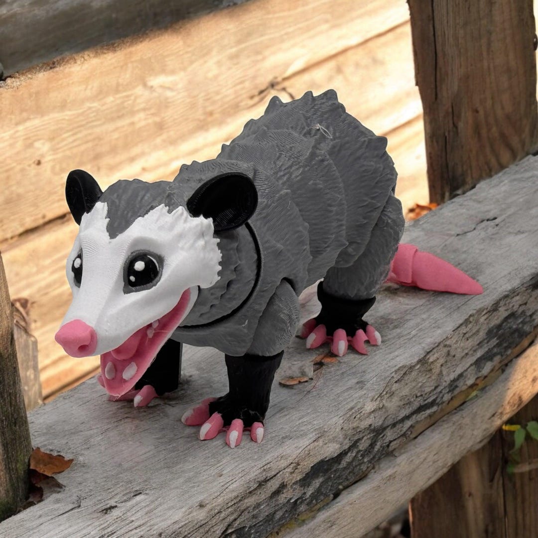 3D Printed Opossum Fidget, Sensory Toys, Cute Possum 3D Print Gift ...