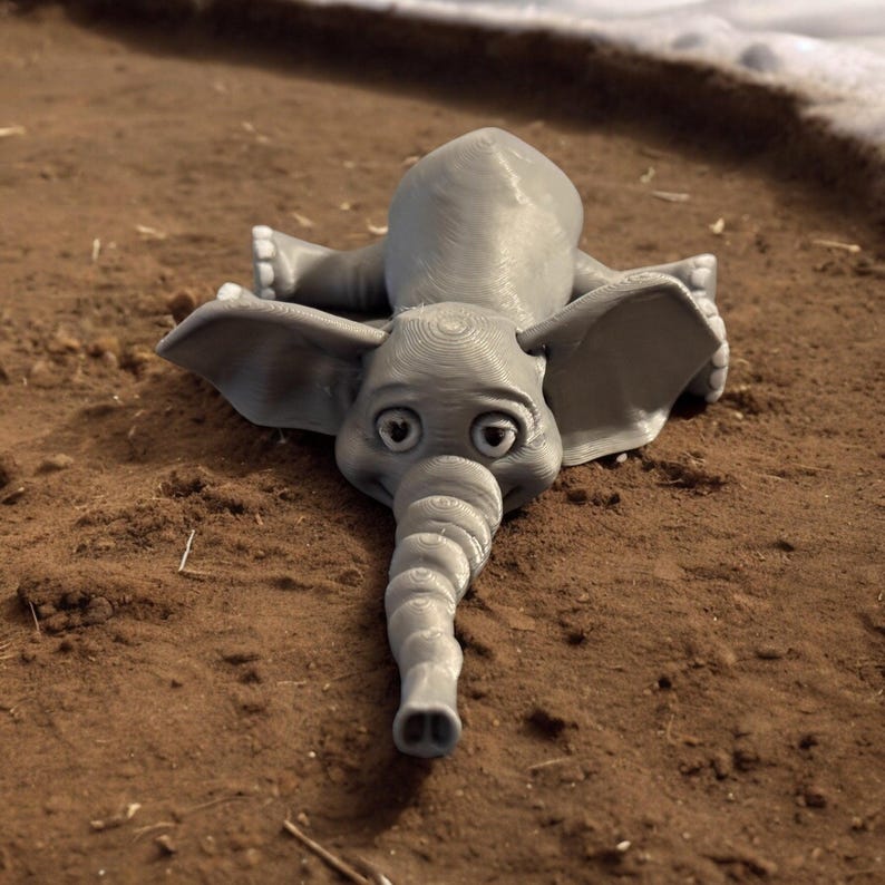 3D Printed Elephant - Etsy
