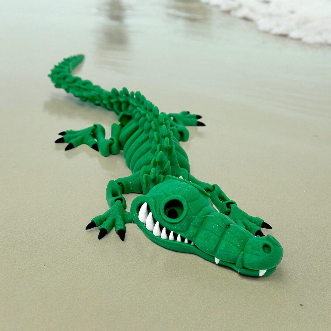 Skeleton Crocodile Fidget - 3 Sizes & Lots of Colors - Articulated ...