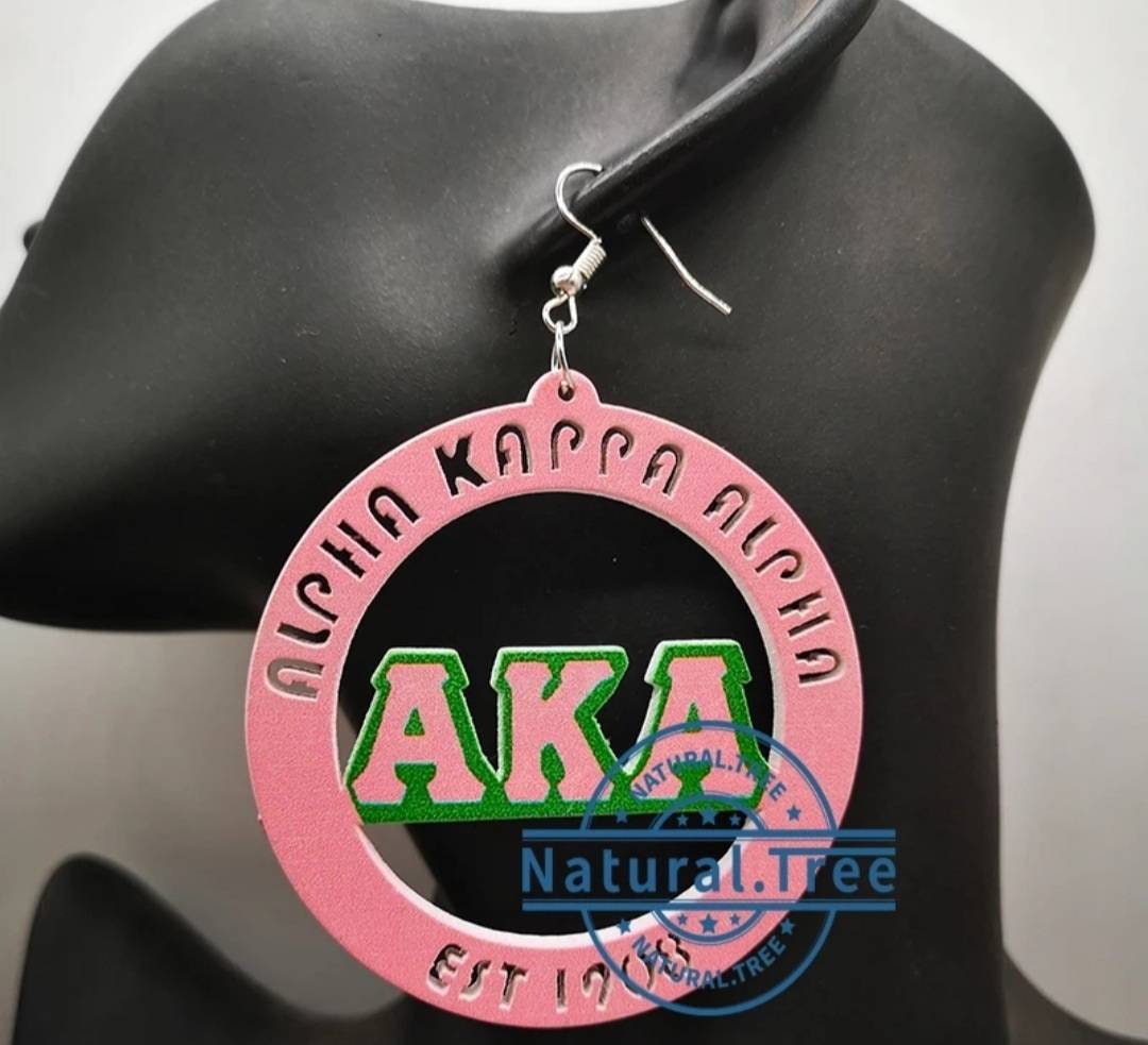 Alpha Kappa Alpha Earrings - Etsy