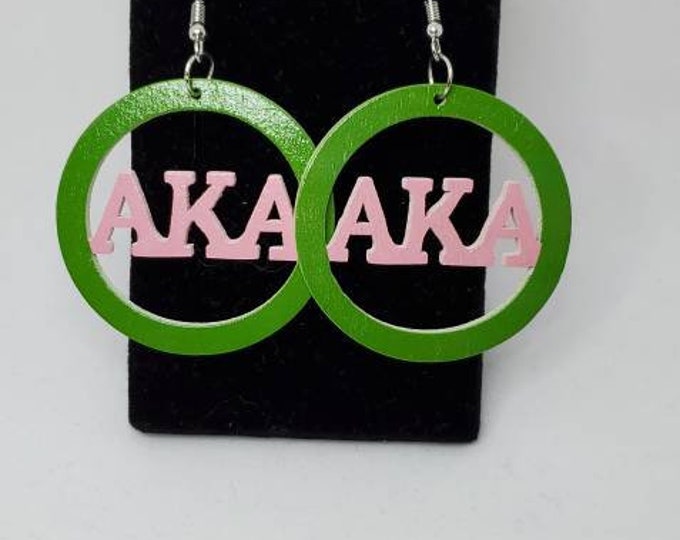 Alpha Kappa Alpha Earrings (SMALL) - Etsy