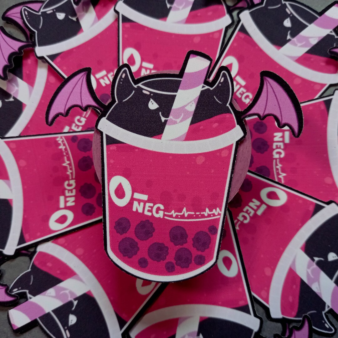 Batty Vampire Boba Cute Spooky Halloween Snack Water-resistant Matte ...