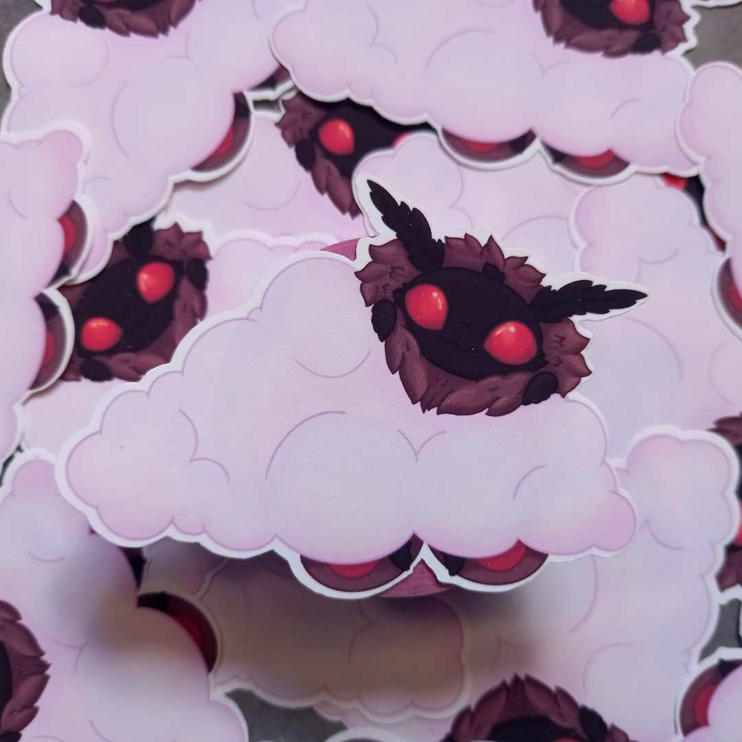 Mothman Sky Cute Cryptid Water-resistant Matte Vinyl Sticker - Etsy