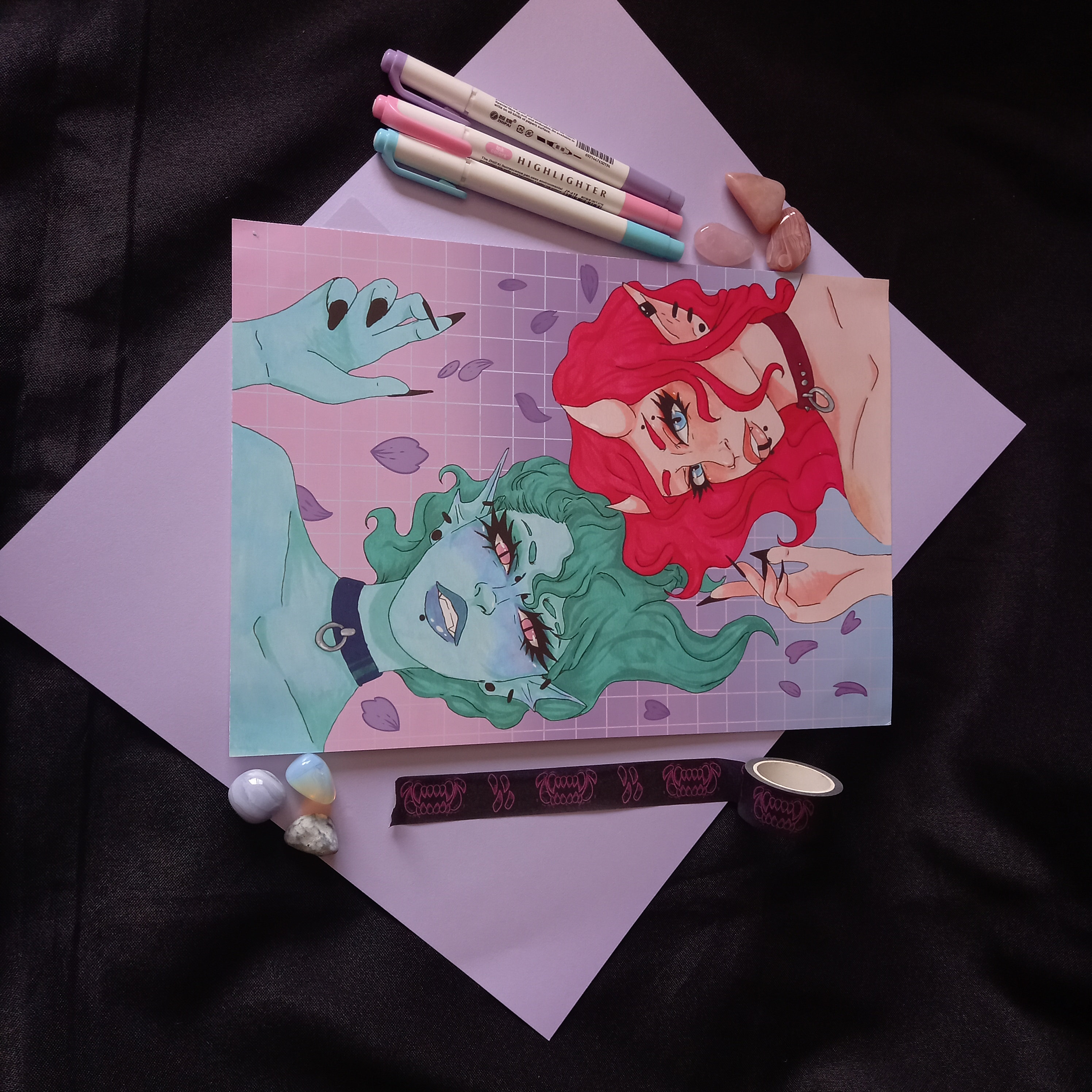 Double Trouble Monster Girl A4 Art Print - Etsy