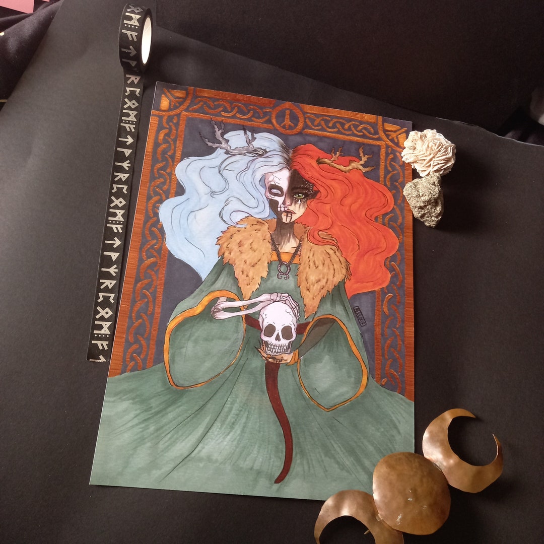 Hel, Norse Mythology Pagan Goddess, A4 Matte Art Print - Etsy