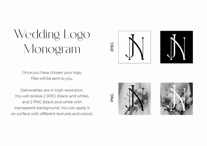 Modern Wedding Logo Monogram - Etsy