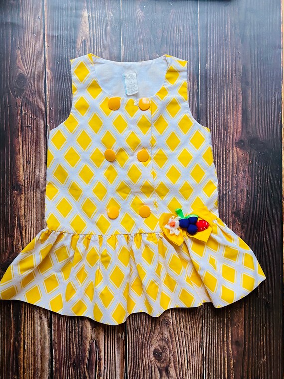 vintage yellow mod fruit - Gem