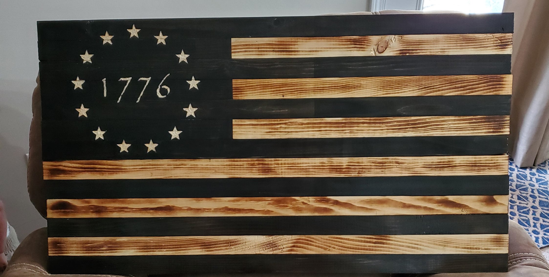 Burnt Hand Carved Wooden Flags - Etsy