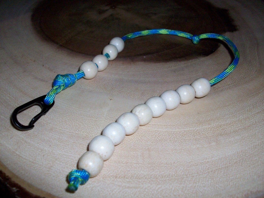 Green and Blue Paracord Pace Counter Ranger Beads - Etsy