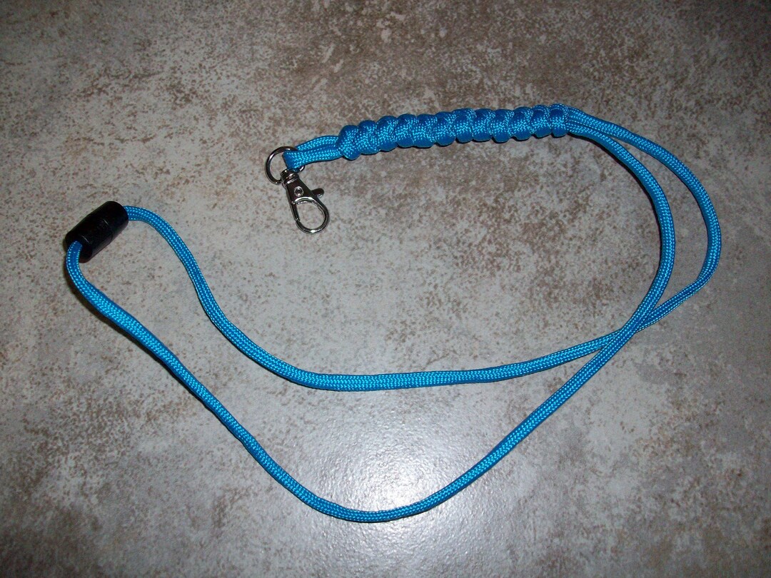 Blue Paracord Snake Knot Lanyard With Safety Breakaway Clasp - Etsy