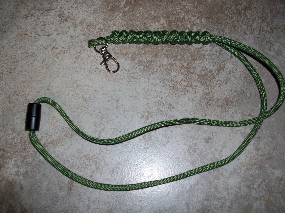 Nature Green Paracord Snake Knot Lanyard With Safety Breakaway Clasp - Etsy