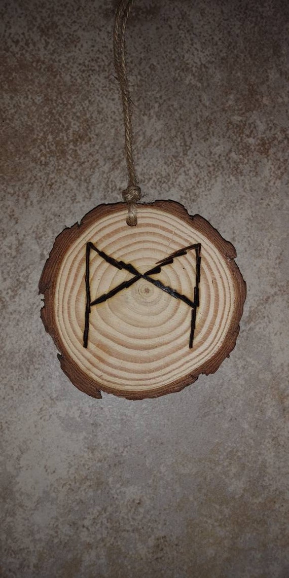 Rune Symbol Ornament Mannaz/the Self | Etsy