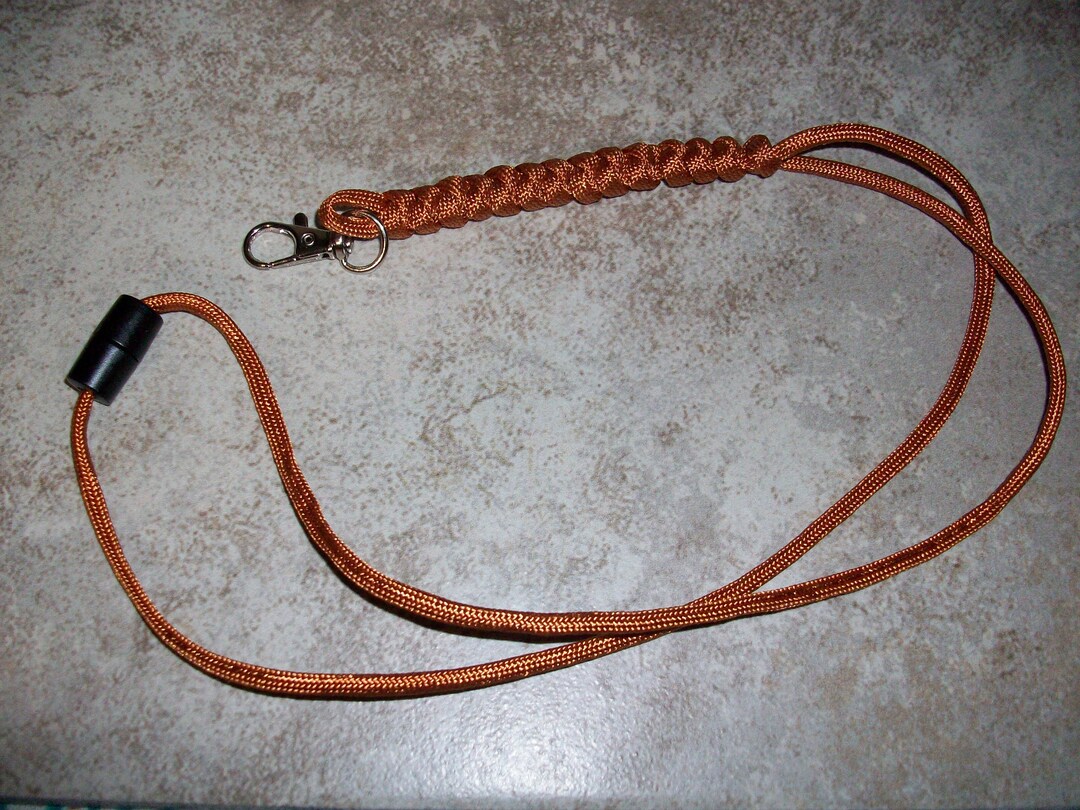 Copper Color Paracord Snake Knot Lanyard With Safety Breakaway Clasp - Etsy
