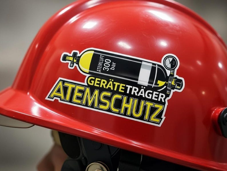 Firefighter Breathing Apparatus Sticker – Equipment Wearer Helmet ...