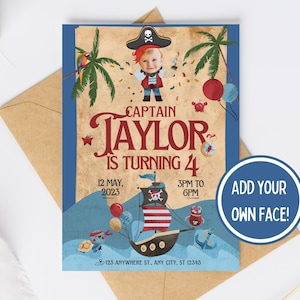 Customizable Pirate Birthday Card, Kids Printable (PDF Download) - Etsy