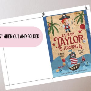 Customizable Pirate Birthday Card, Kids Printable (PDF Download) - Etsy