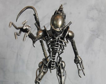 Alien Inspired Scrap Metal Art | Etsy