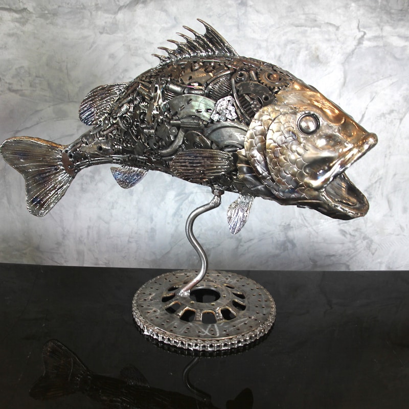Metal Fish Sculpture - Etsy