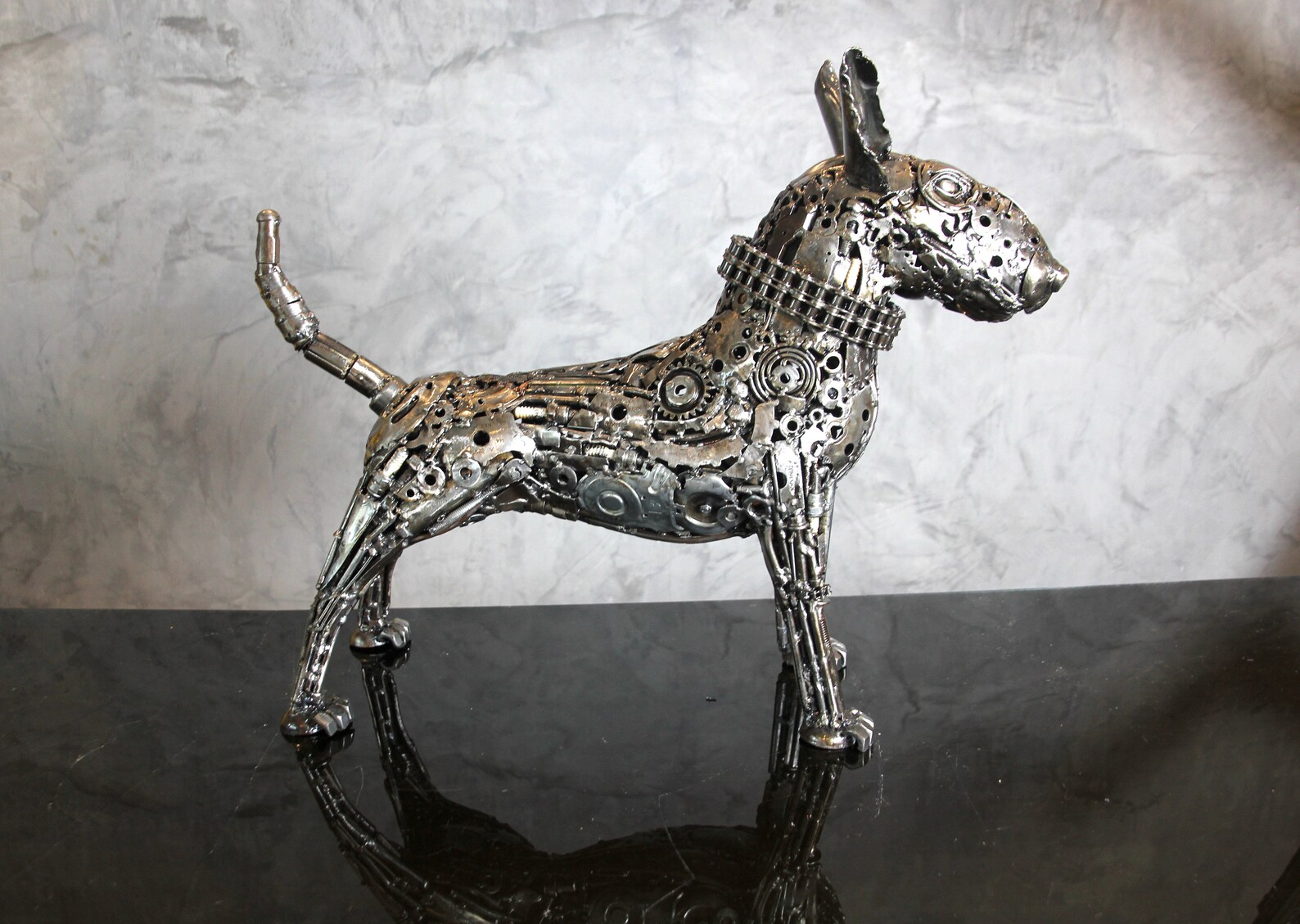 Made to Order Metal Bull Terrier Sculpture 20" - Etsy