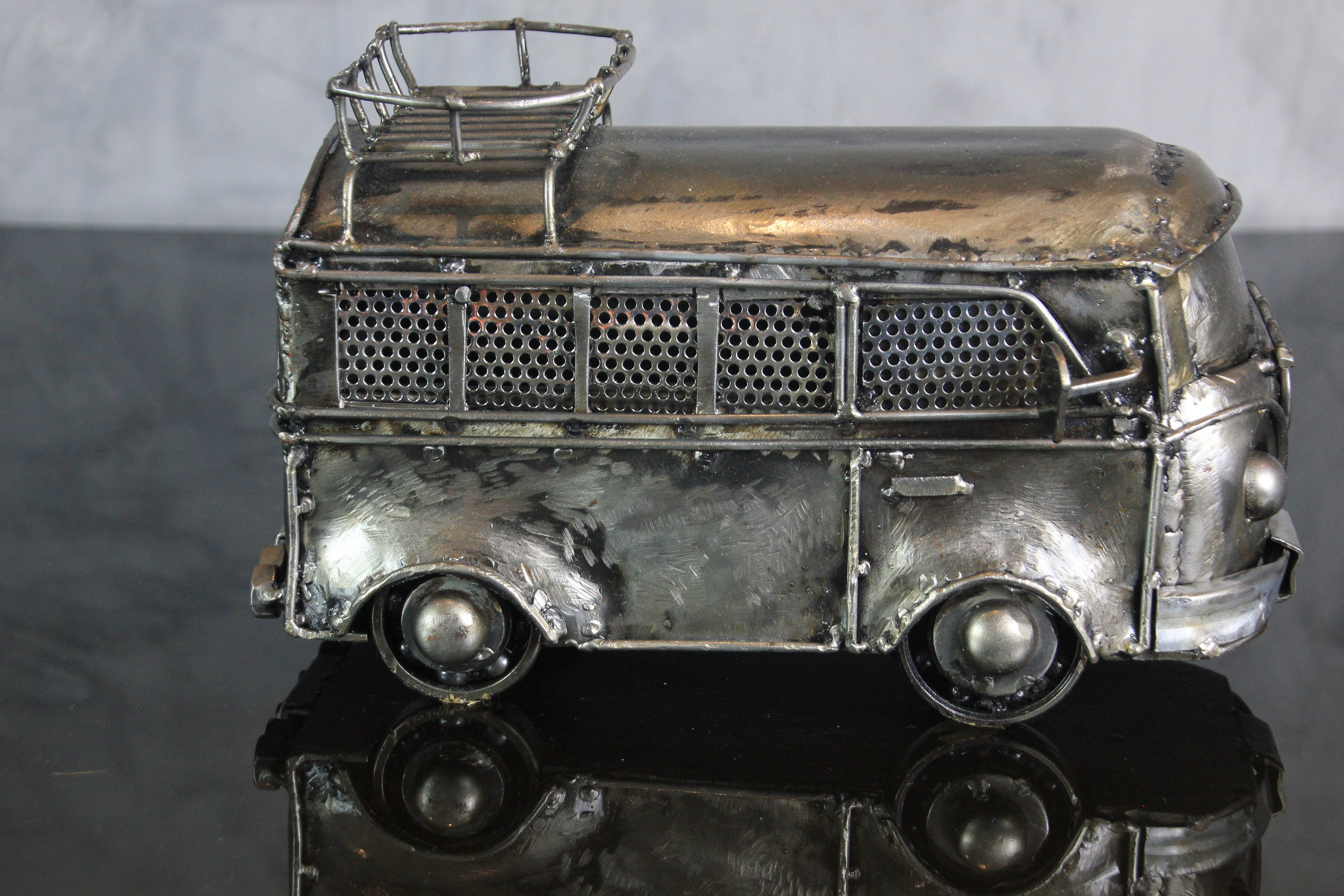 Camper Van Vosvos Minibus Recycled Scrap Metal Art | Etsy