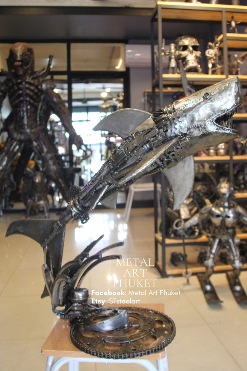 Made to Order Shark Metal Sculpture 65cm - Etsy