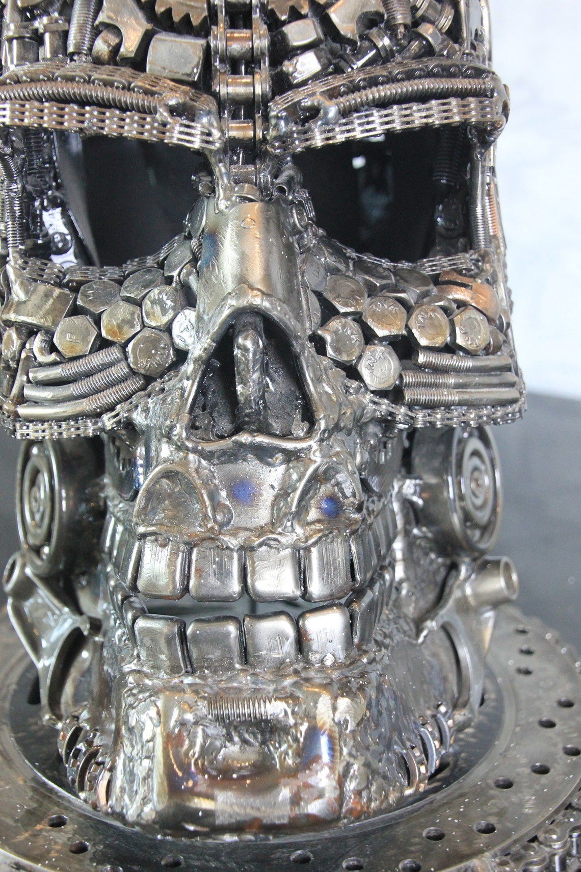 Skull From Recycled Scrap Metal Art - Etsy