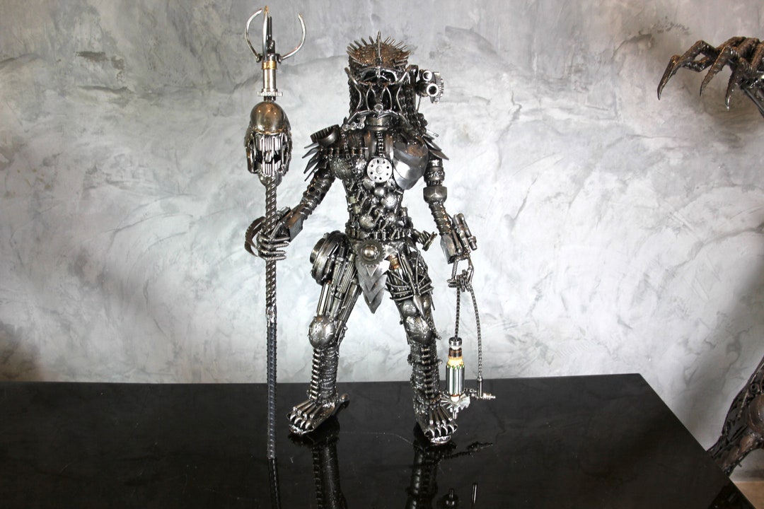 Predator With Alien's Mace Inspired Recycled Scrap Metal Art Sculpture ...